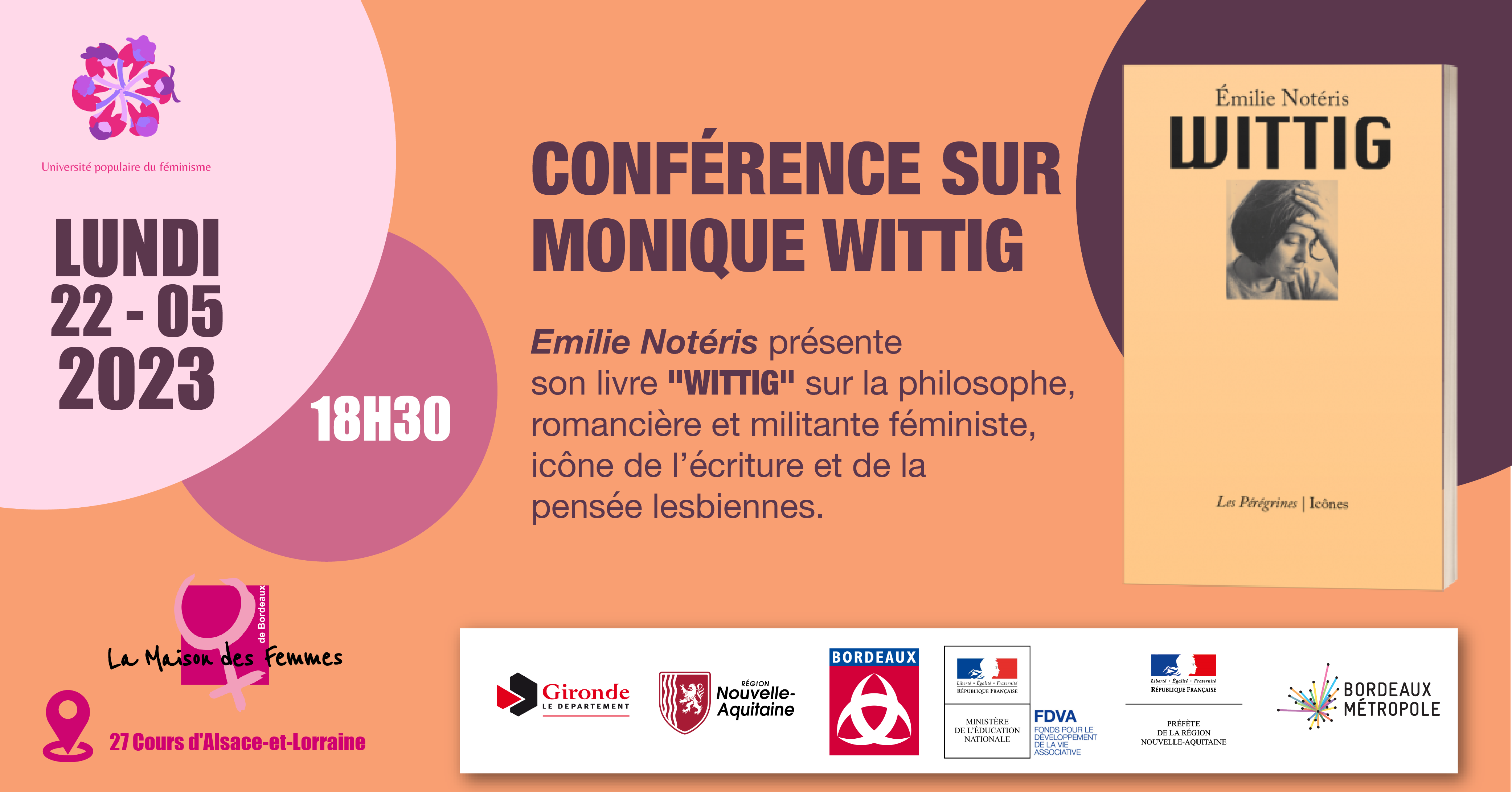 Conférence débat : Emilie NOTERIS présente sa bibliographie sur Monique ...